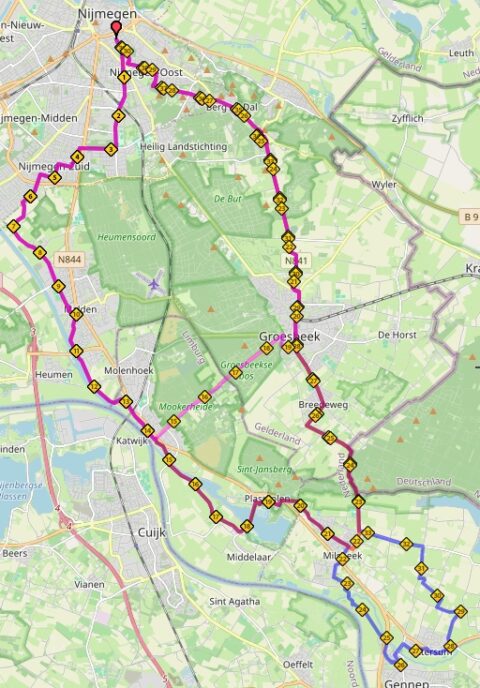 GPX routes Vierdaagse 2025 - Vierdaagse van Nijmegen